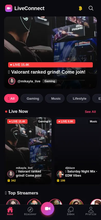 LiveConnect Social Streaming