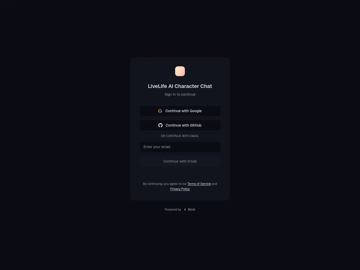 LiveLife AI Character Chat