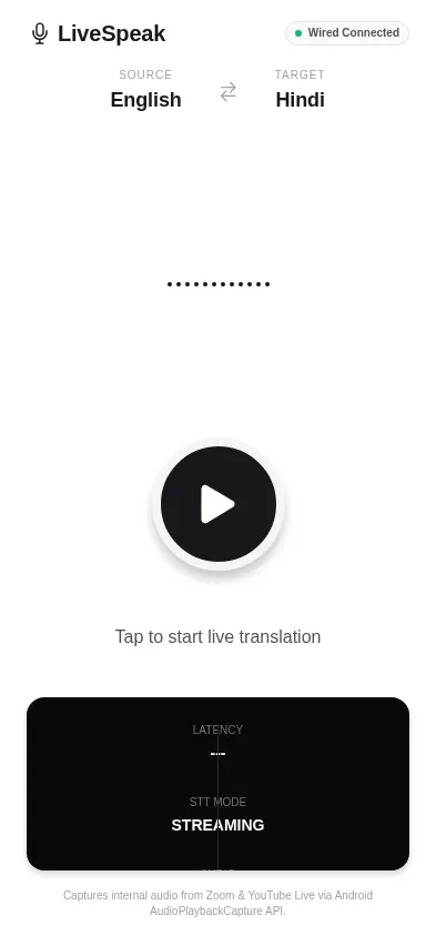 LiveSpeak Translate