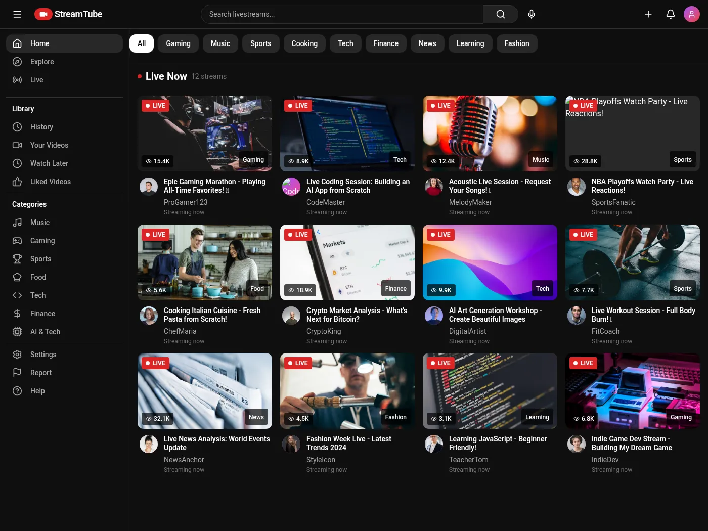 StreamTube Live