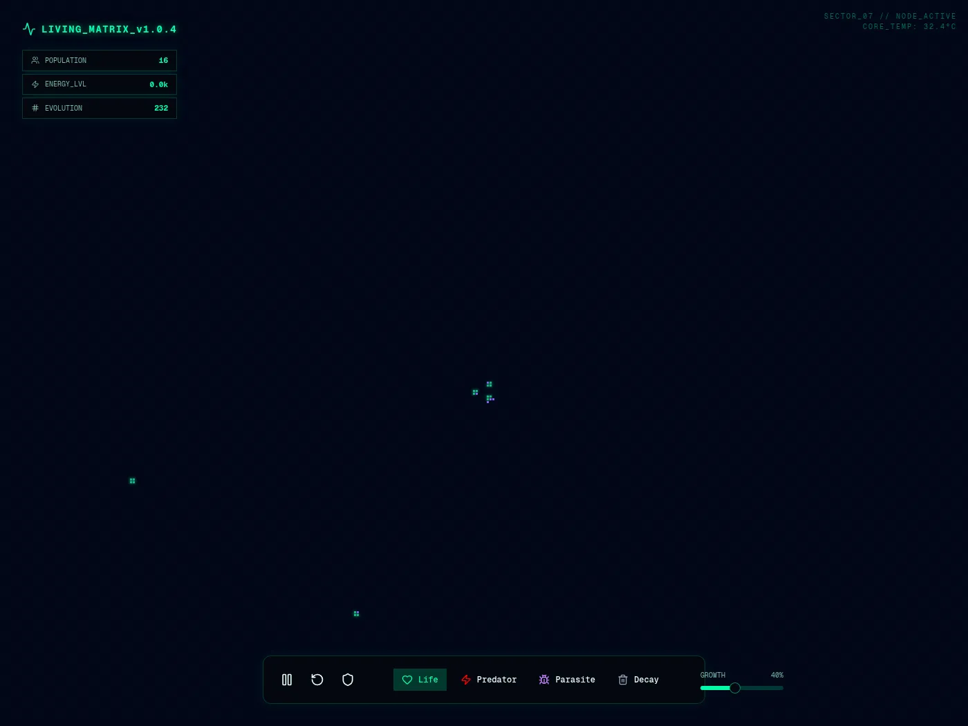 Living Matrix Simulator