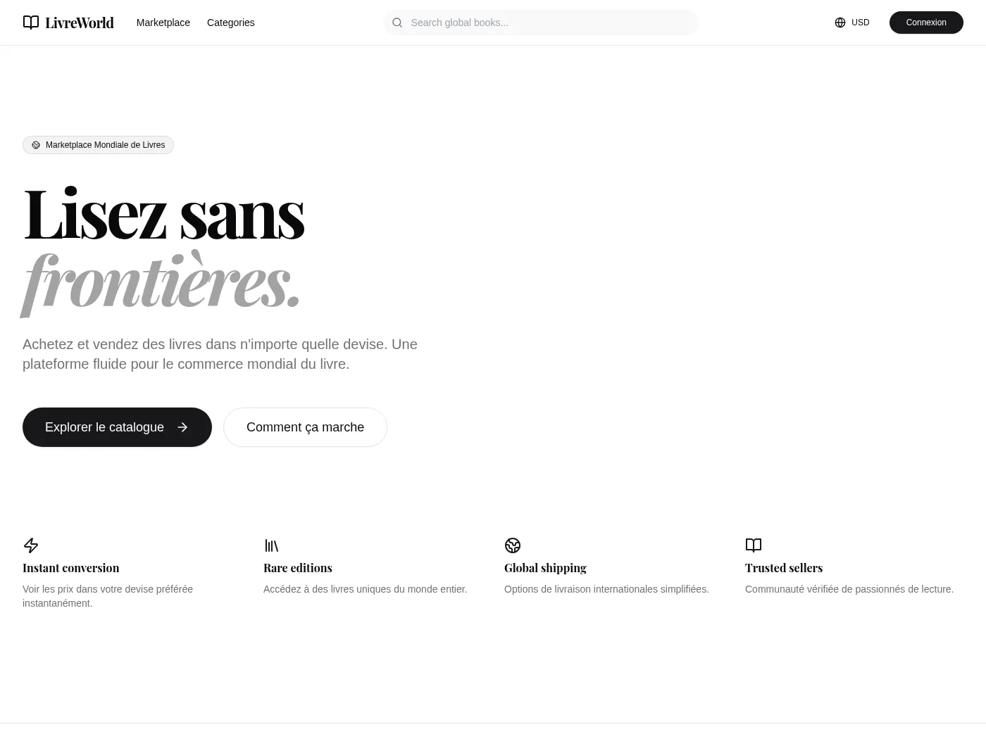 LivreWorld Marketplace