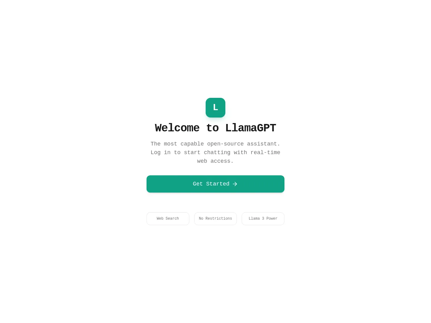 LlamaGPT Web Chat
