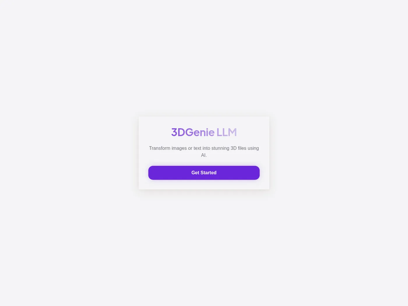 3DGenie LLM