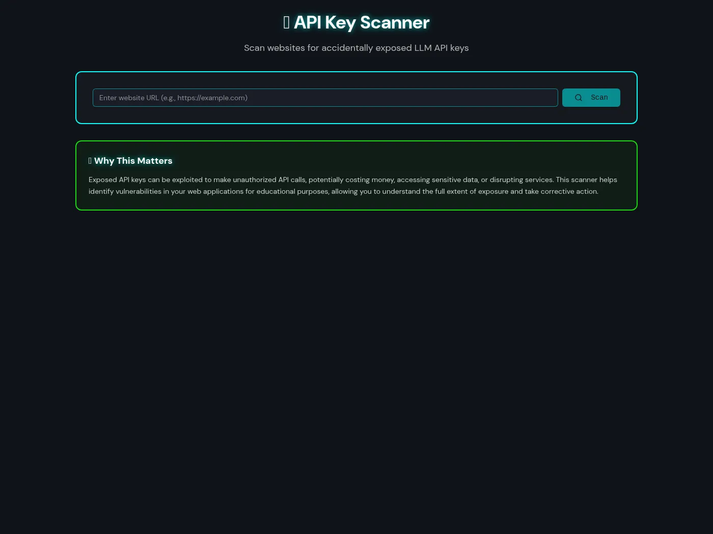 Cyberpunk API Key Scanner