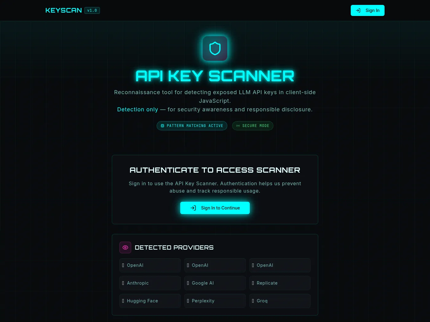 API Key Exposure Scanner