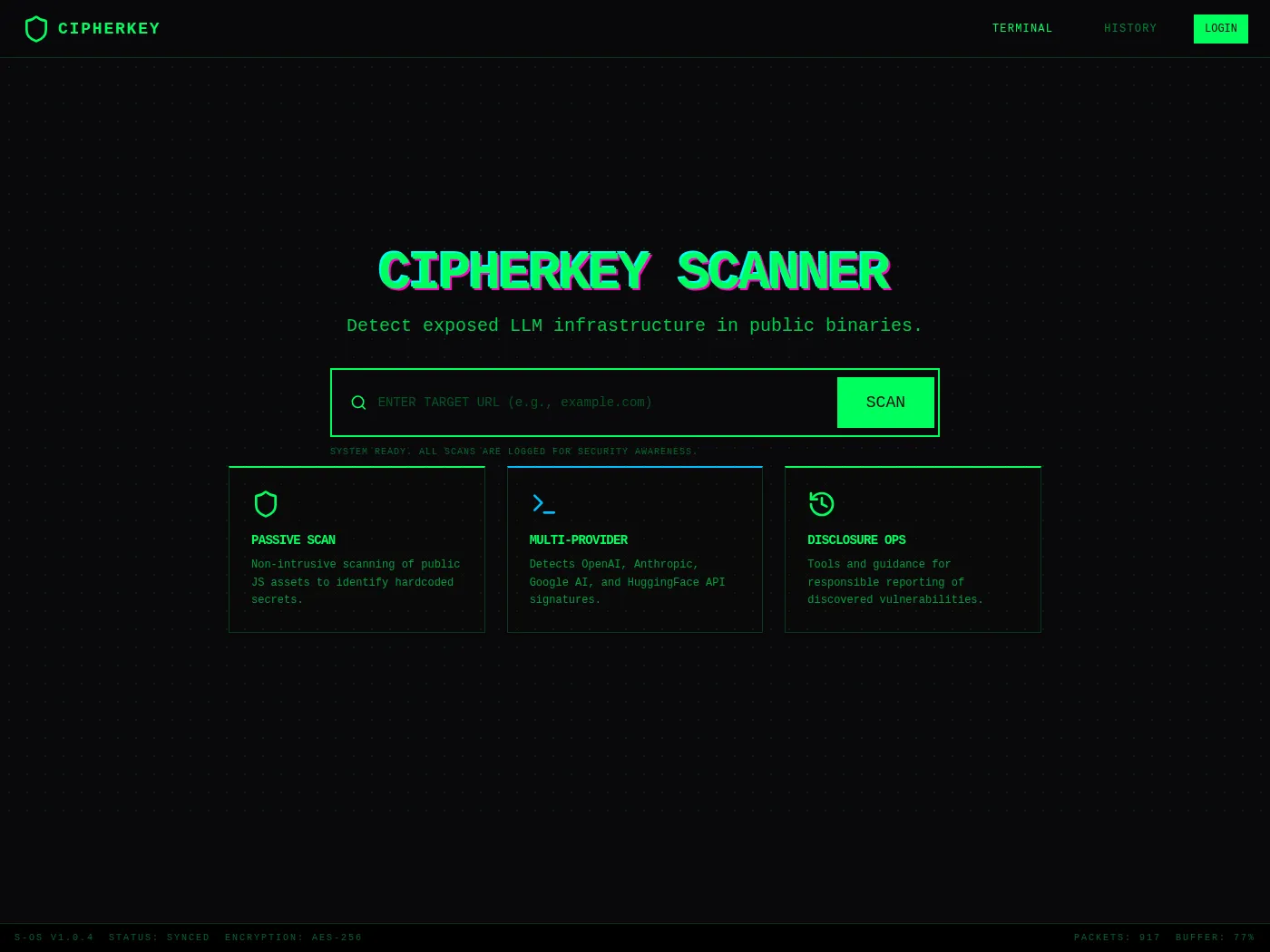 CipherKey Scanner