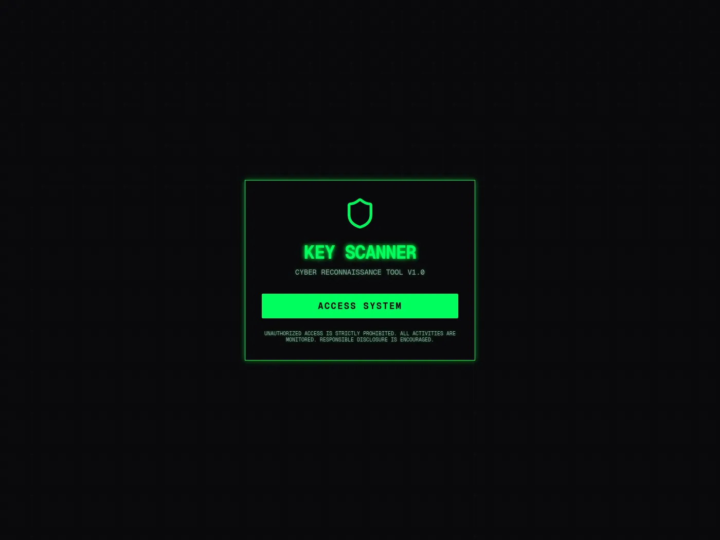 Cyberpunk LLM Key Scanner