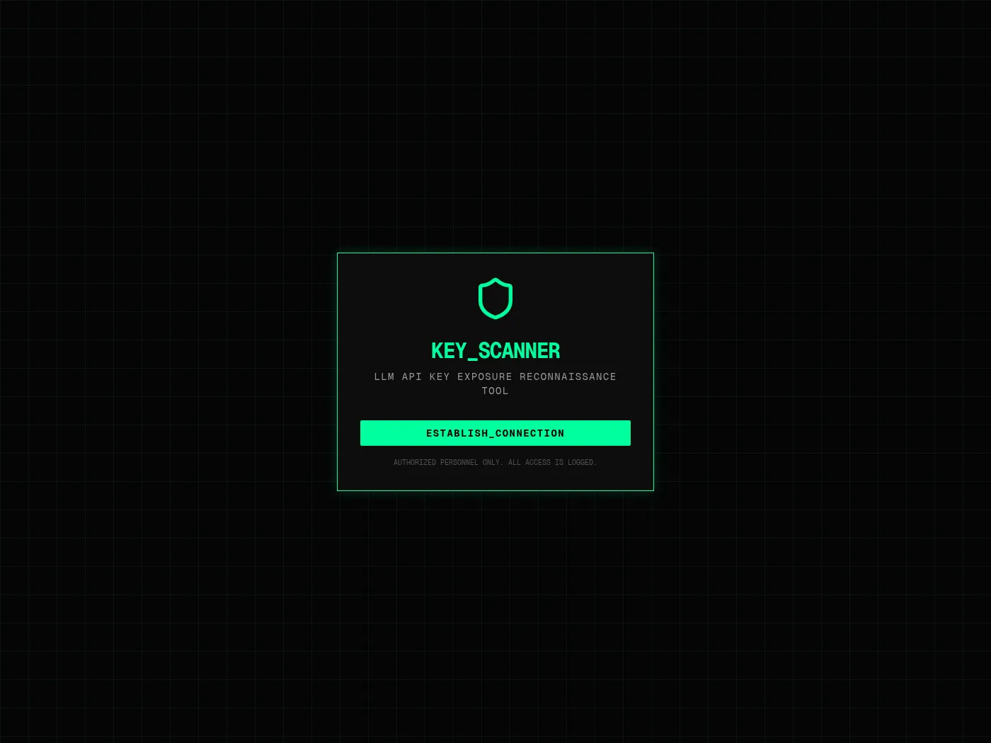 Cyberpunk LLM Key Scanner