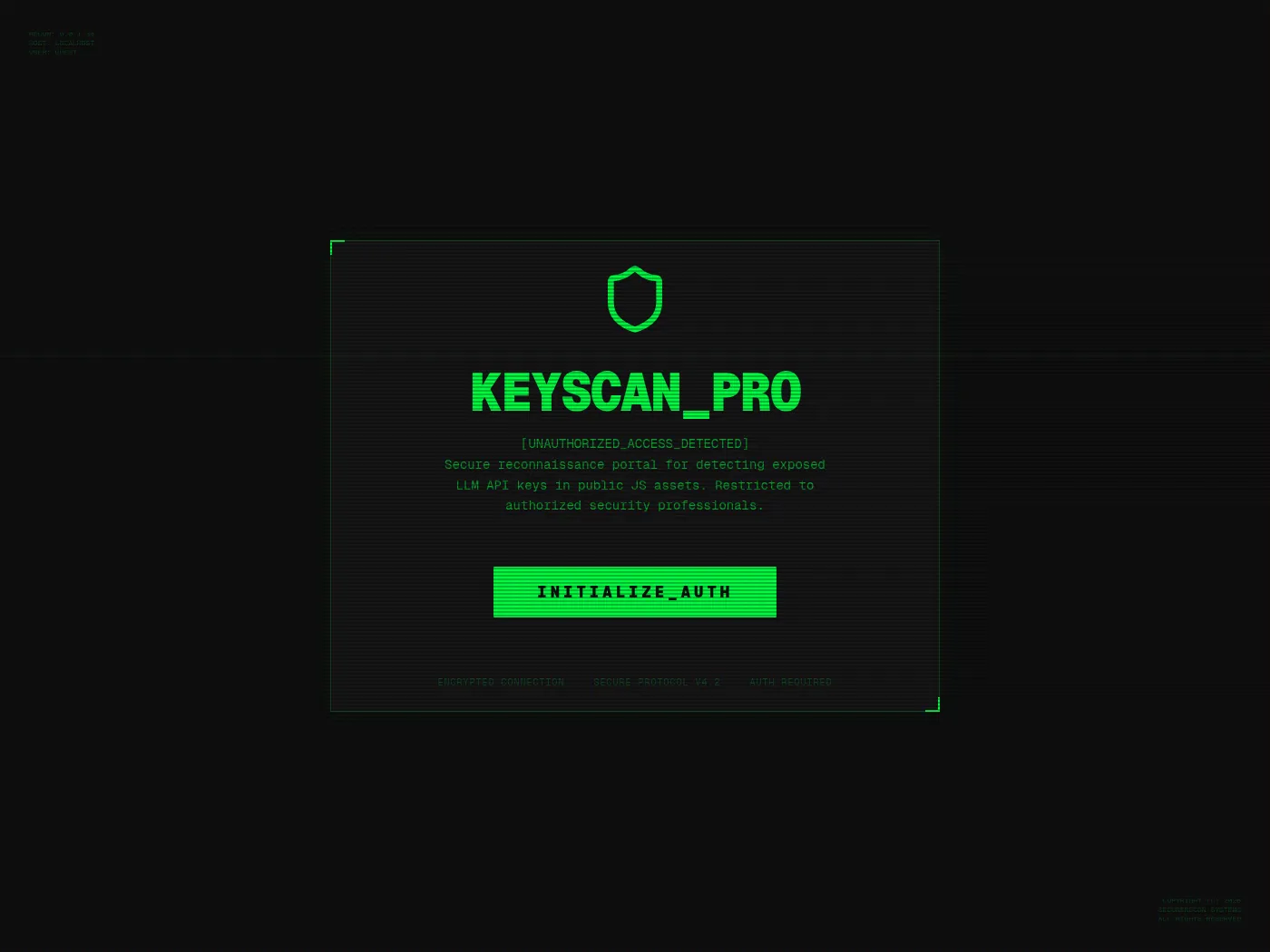Cyberpunk LLM Key Scanner
