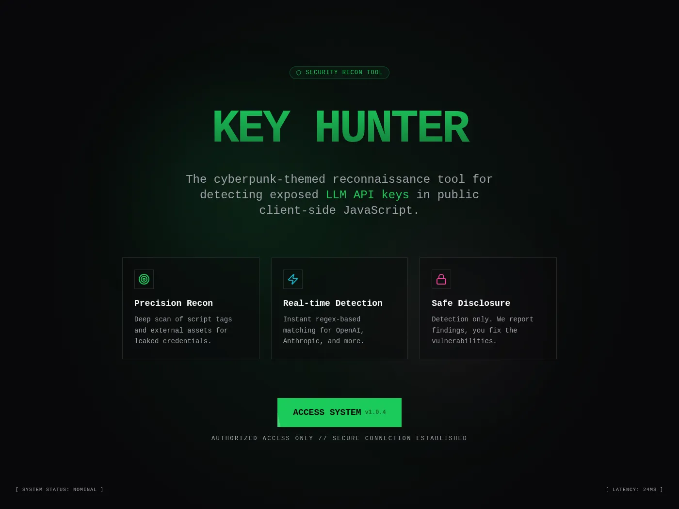 LLM Key Hunter