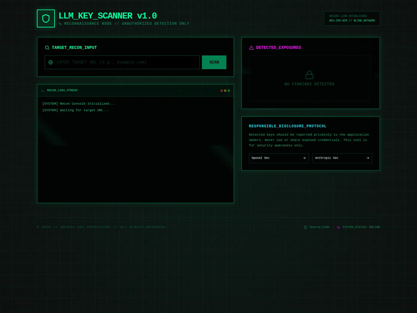 LLM Key Exposure Scanner