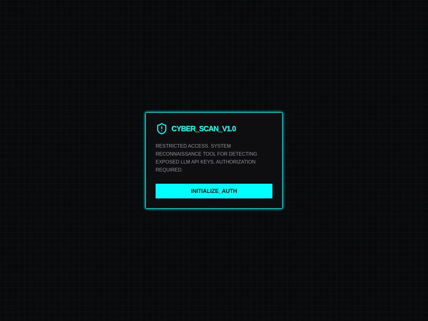 Cyberpunk LLM Key Scanner