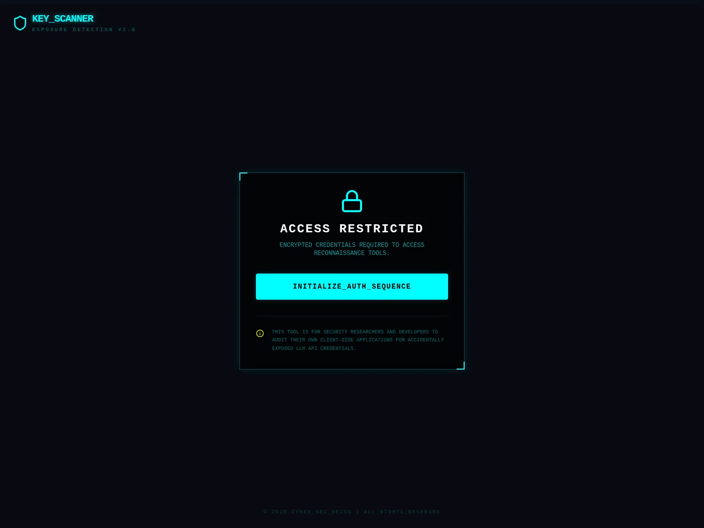 LLM Key Exposure Scanner