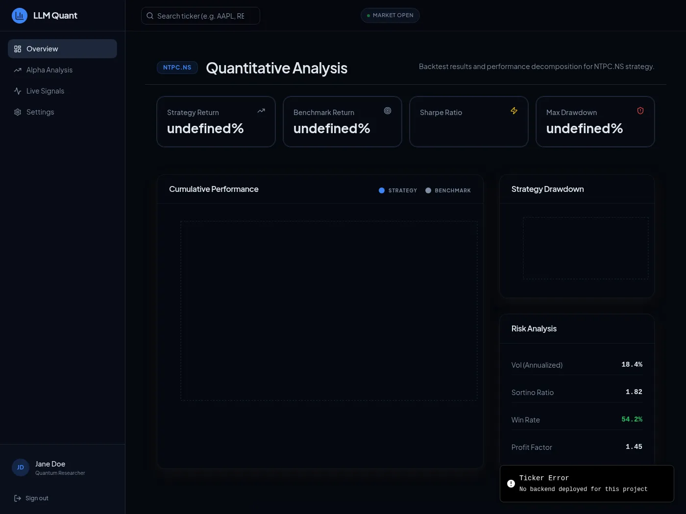 LLM Quant Dashboard
