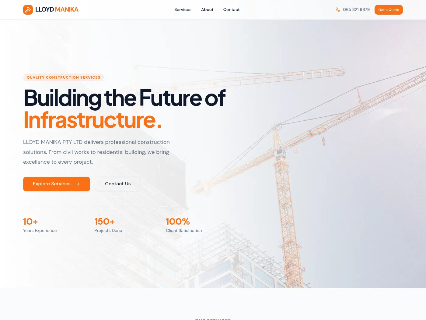 Lloyd Manika Construction Site