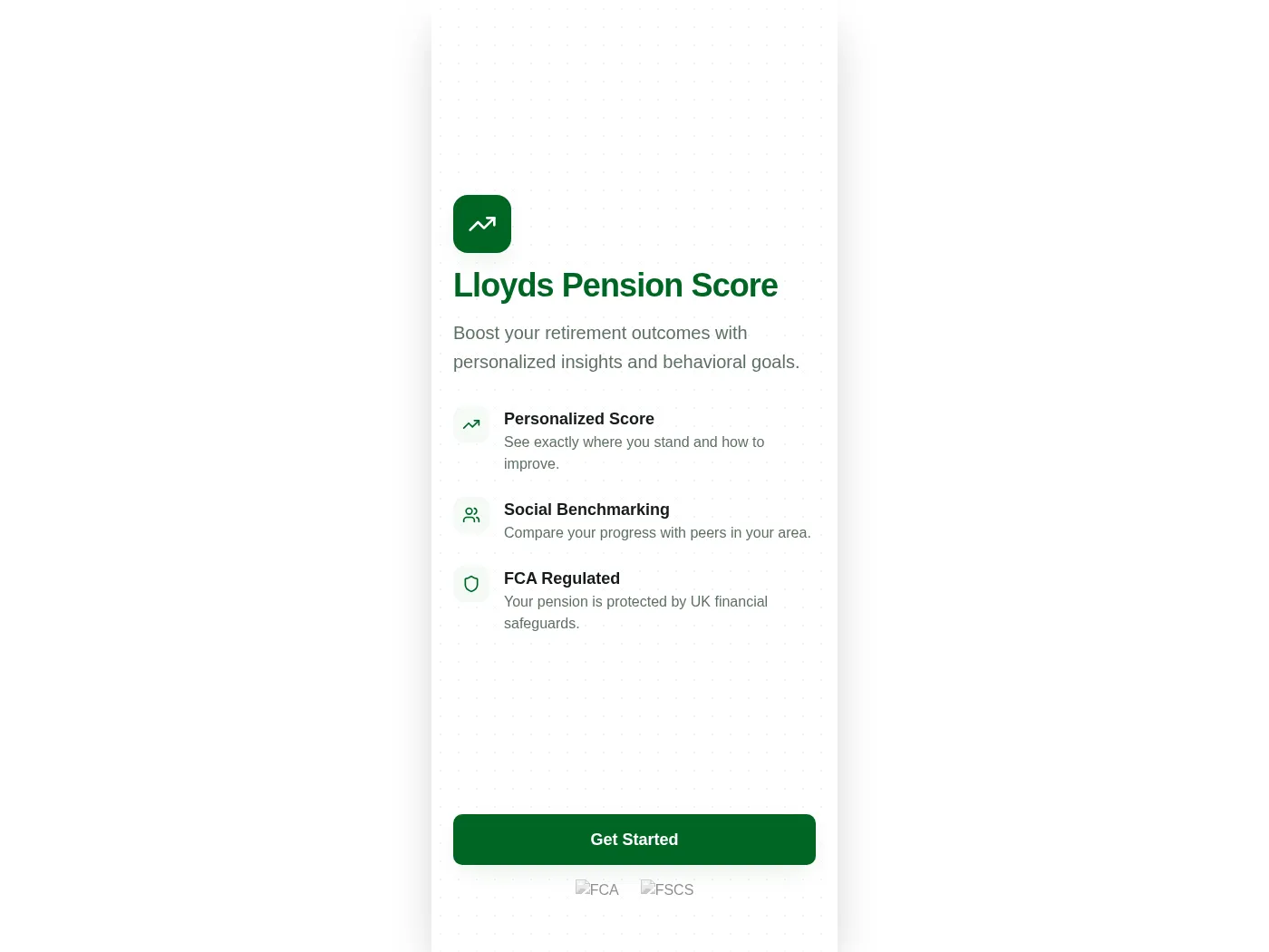 Lloyds Pension Score App