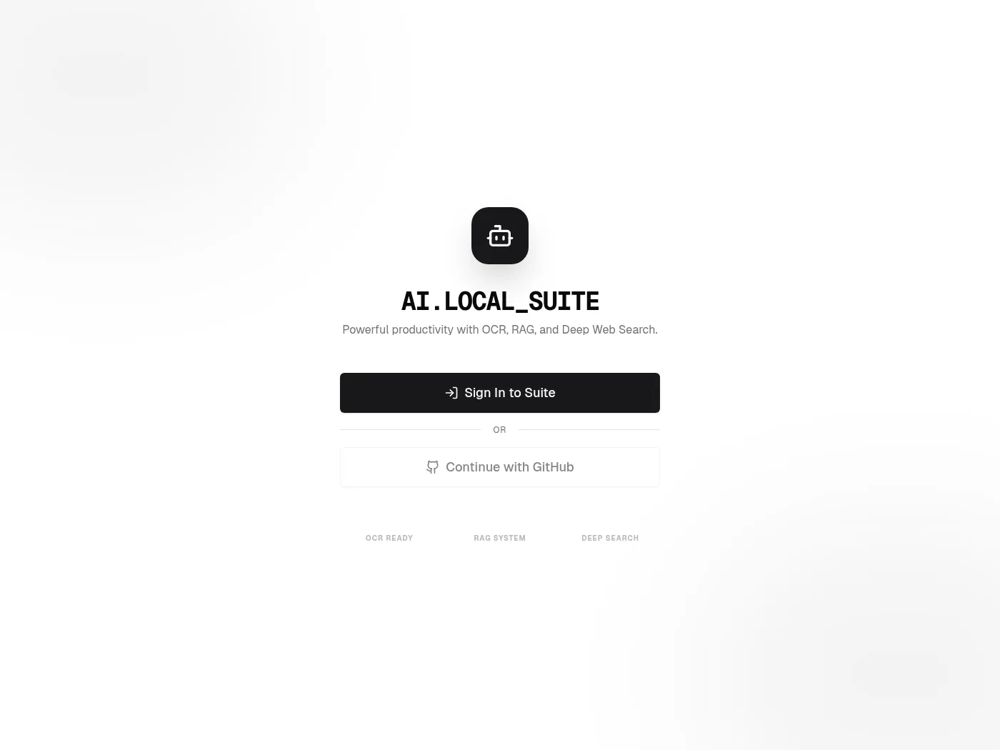 Local AI Chatbot Suite