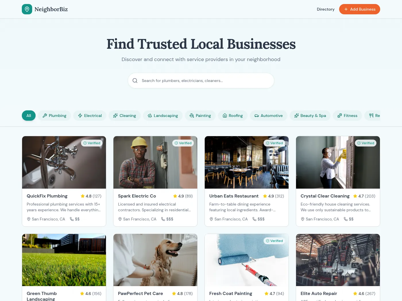 NeighborBiz Directory