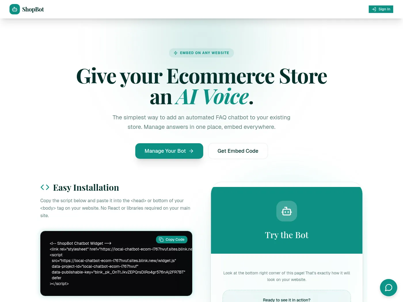 Local Ecom Chatbot
