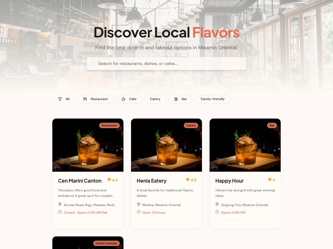 Local Eatery Finder