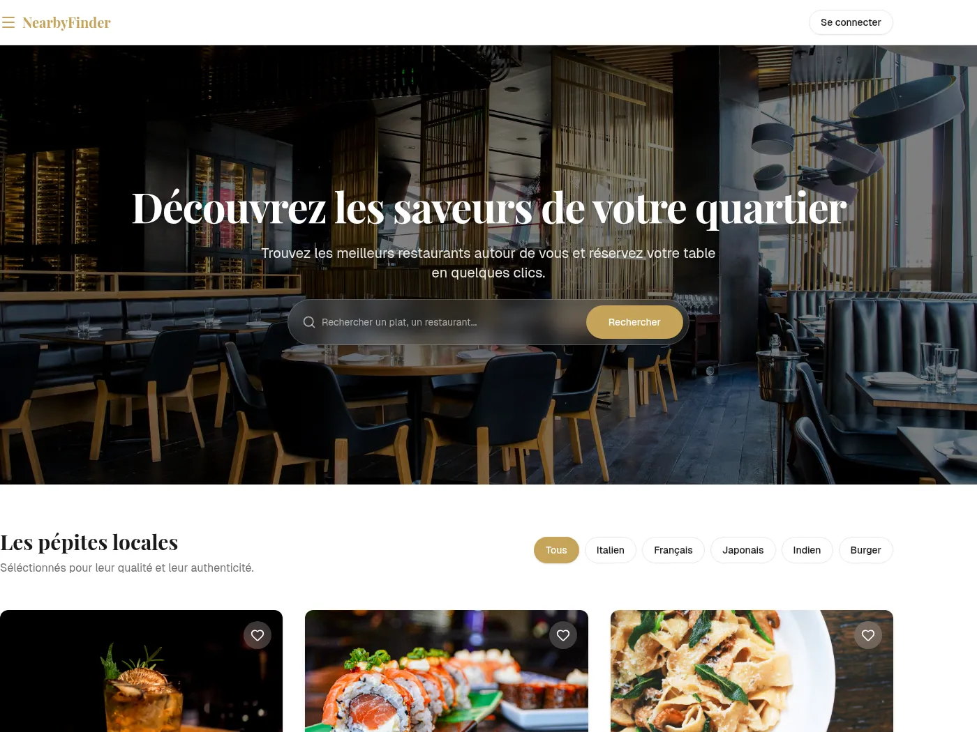 Nearby Restaurant Finder