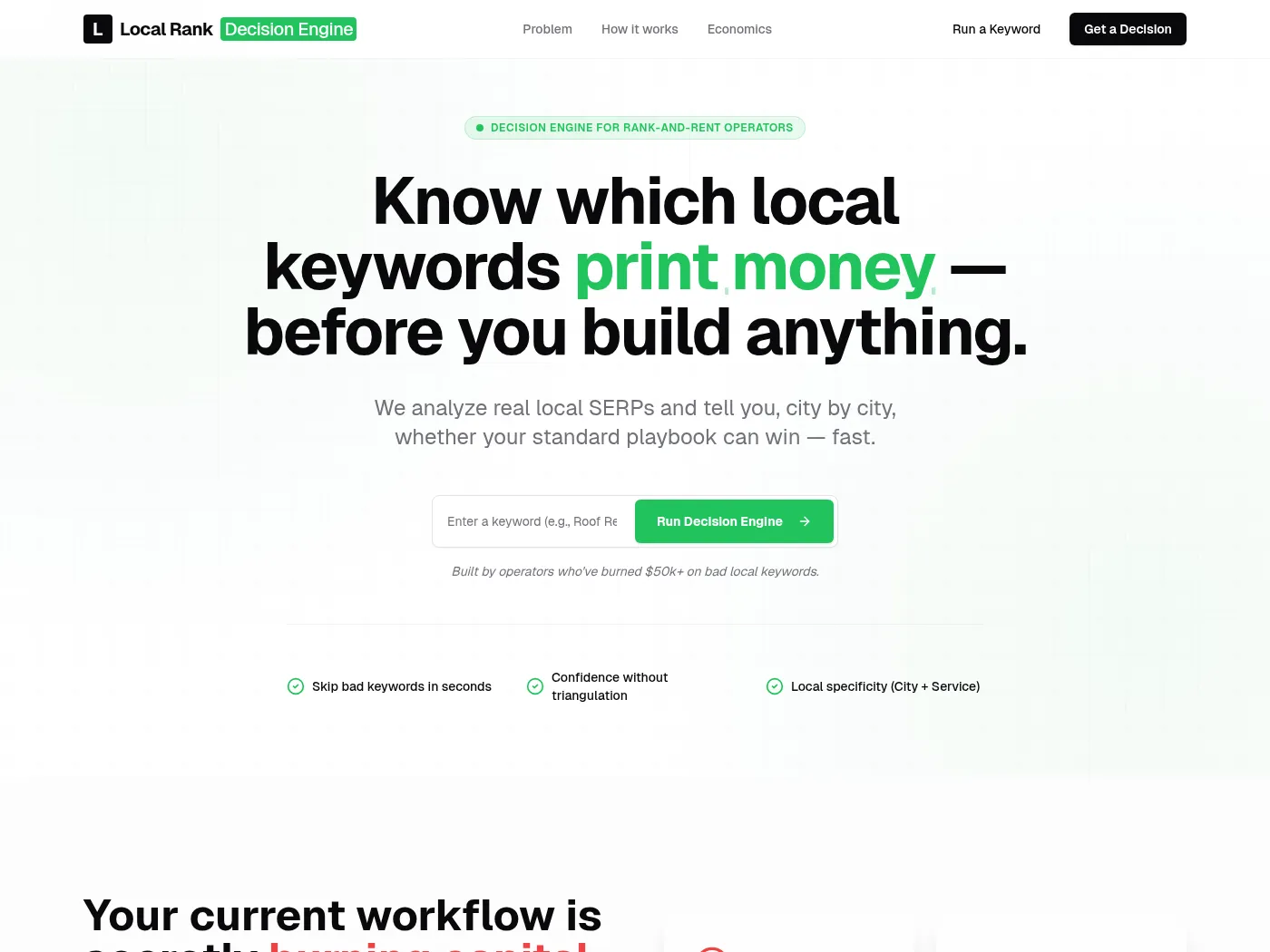 Local Rank Decision Engine