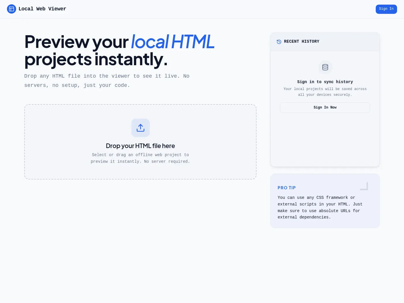 Local Web Viewer