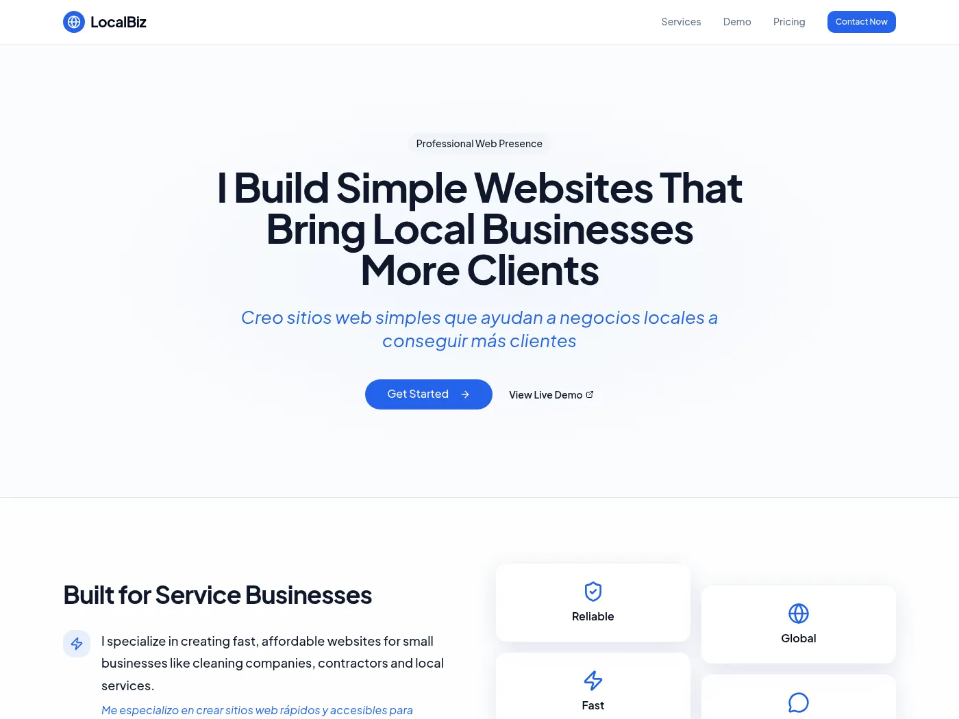 LocalBiz Web Landing