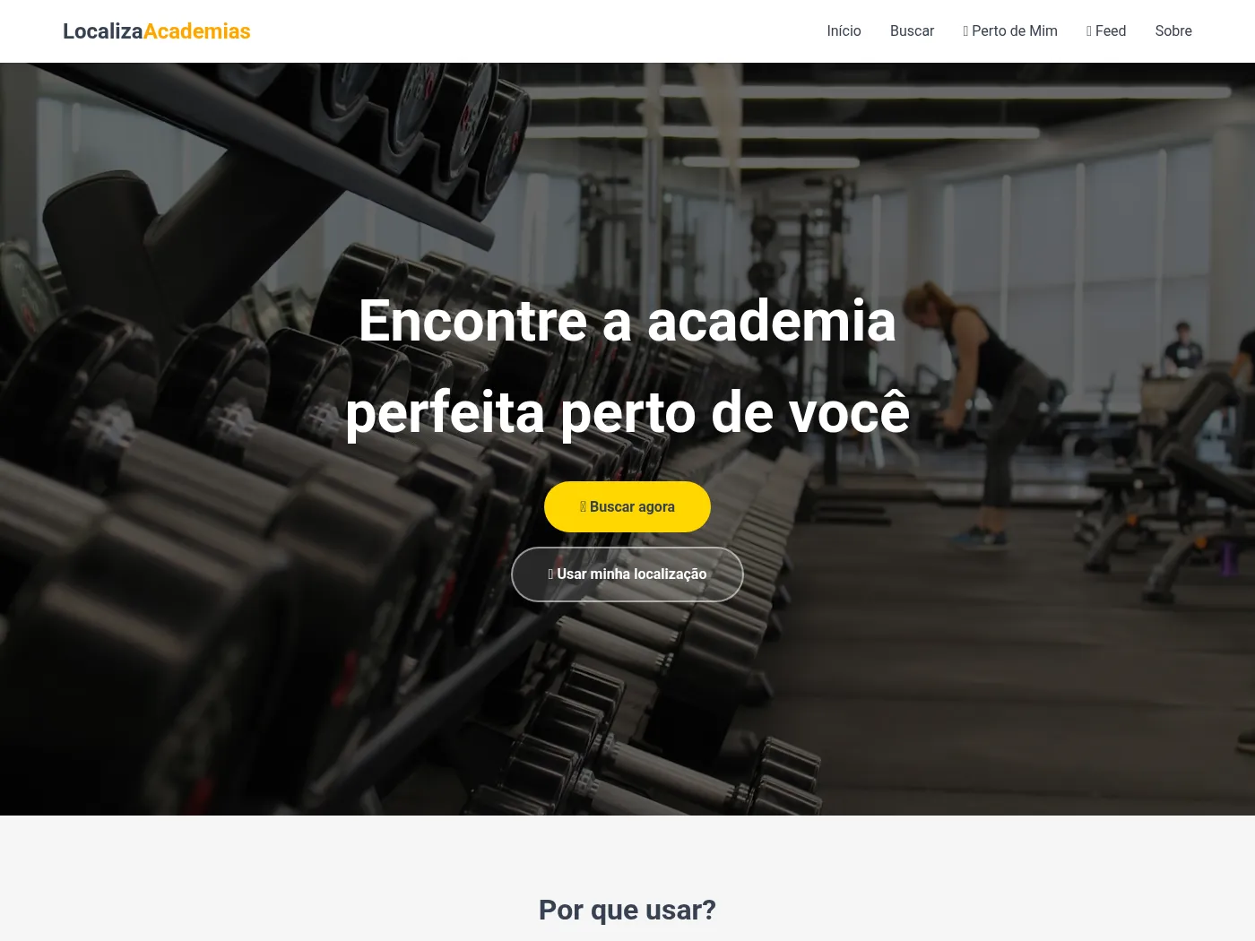 Localiza Academias Web