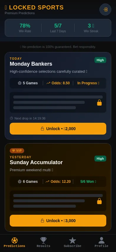 Locked Sports Predictor