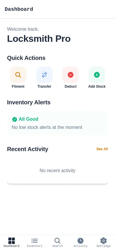 Locksmith Inventory Pro