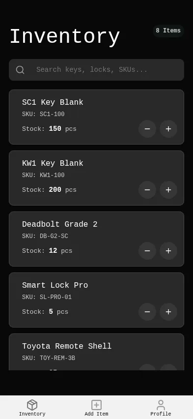 Locksmith Inventory Pro