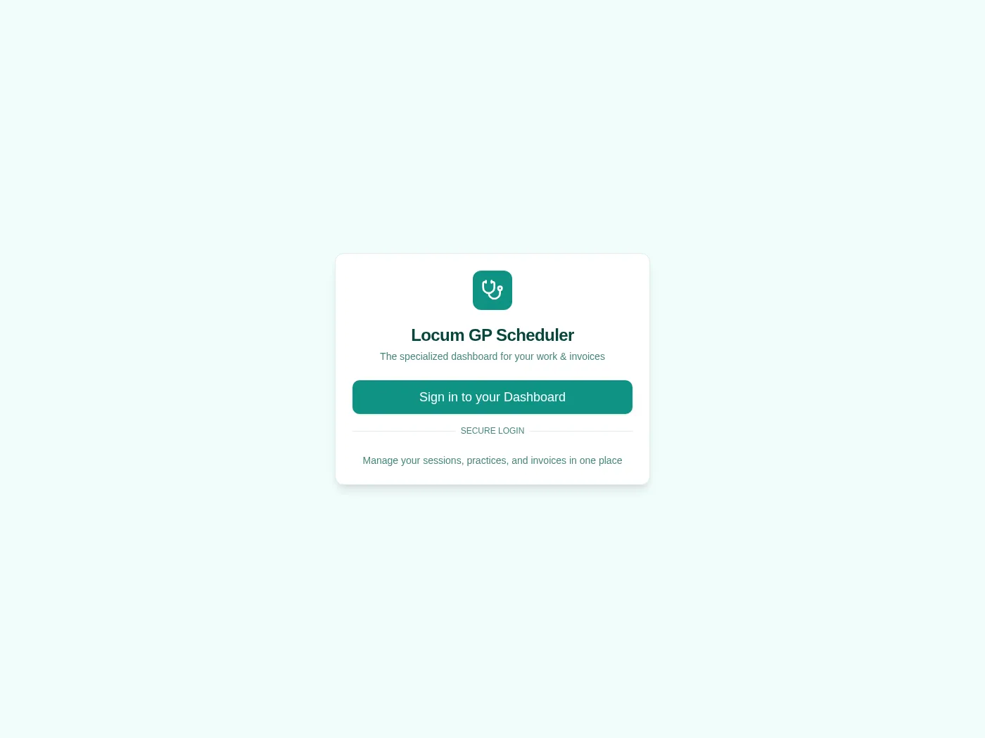 Locum GP Scheduler