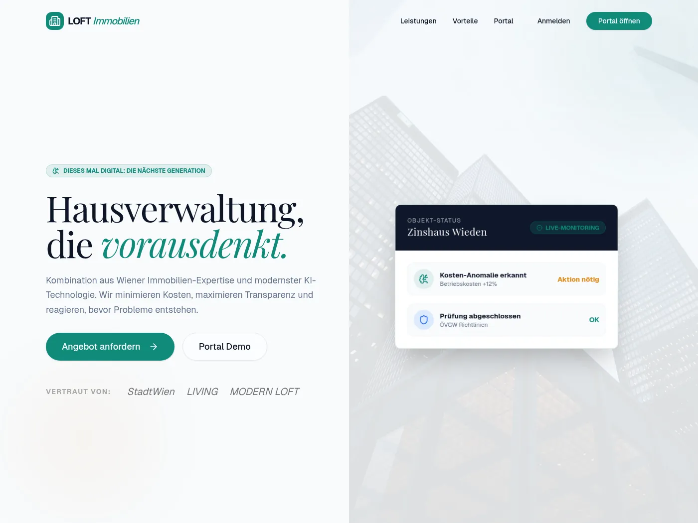LOFT Immobilien Web Portal