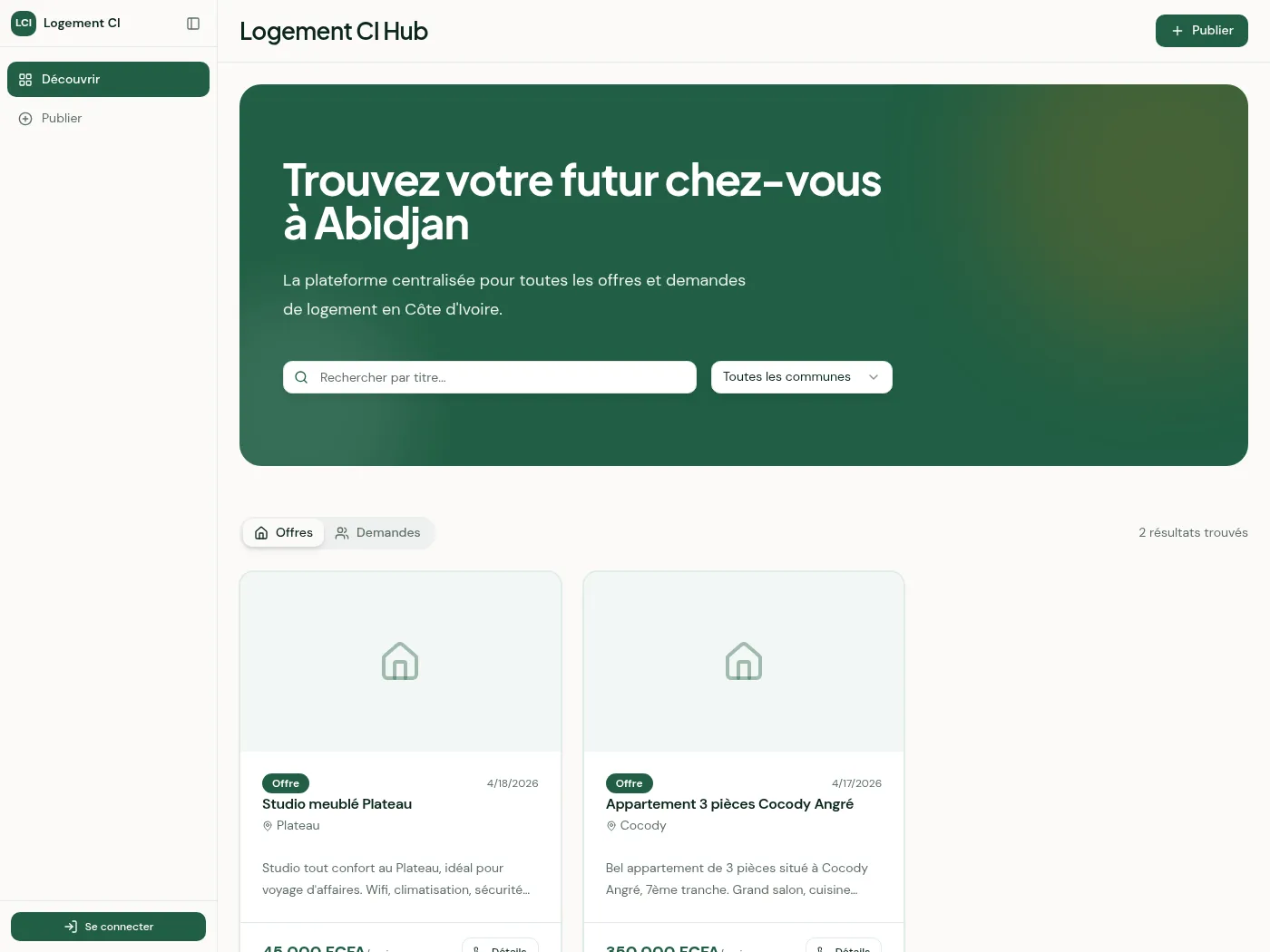 Logement CI Hub