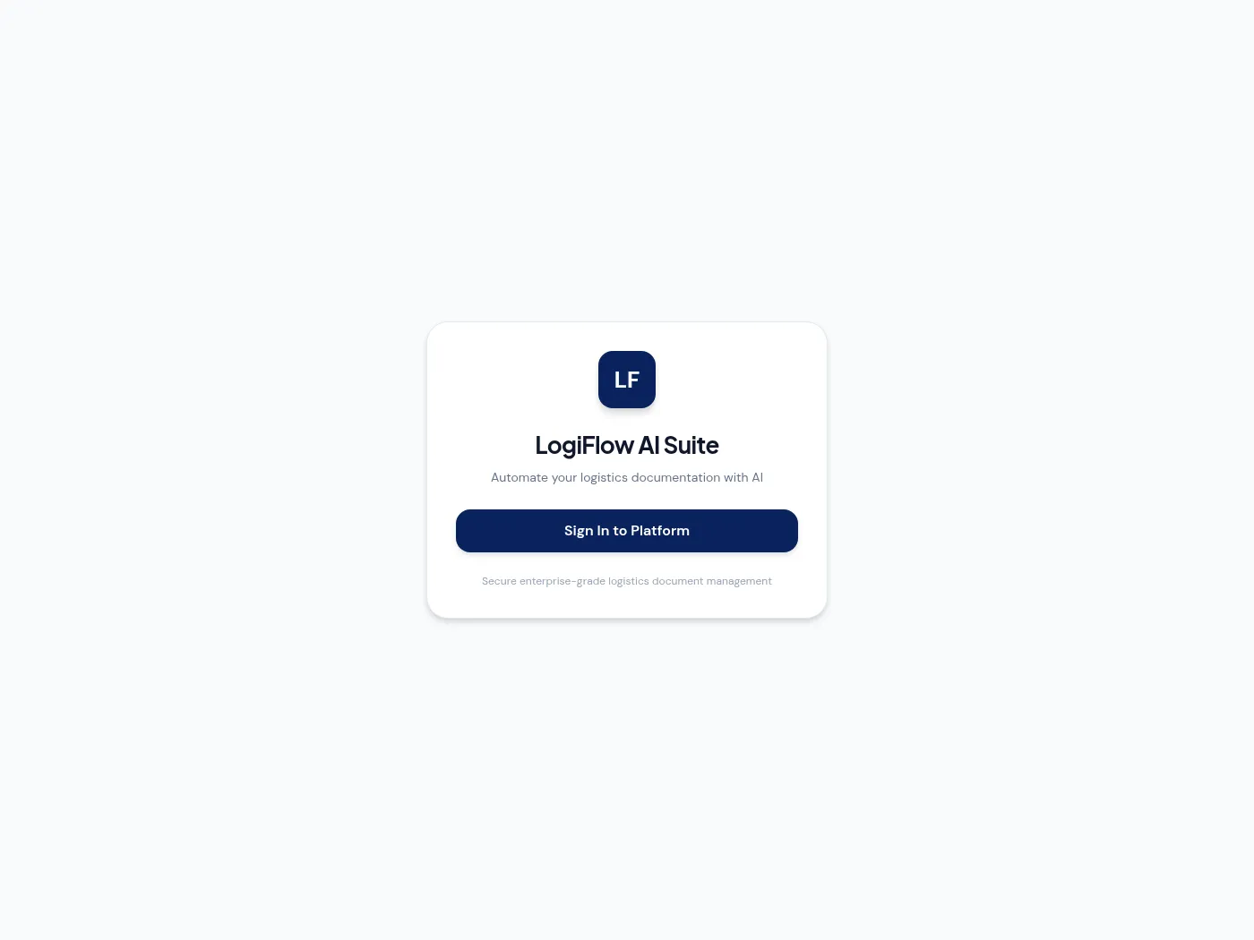 LogiFlow AI Logistics Suite