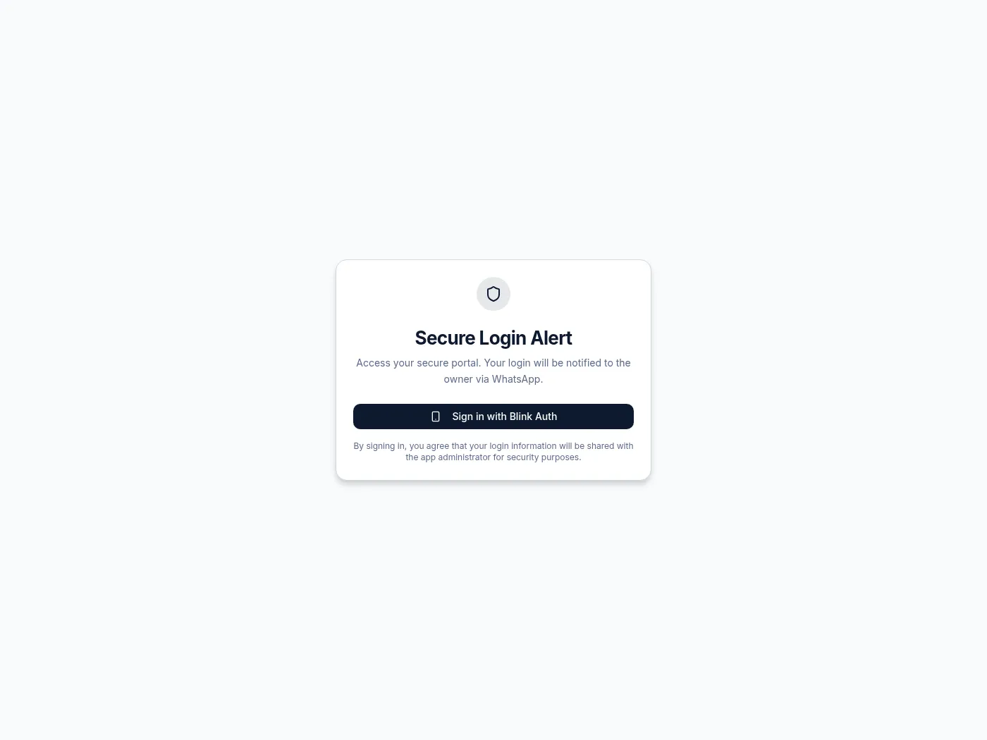 Login Alert App