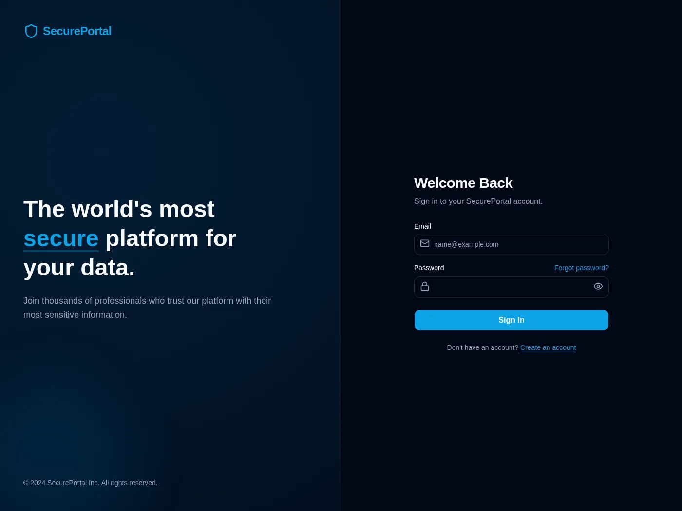 Secure Login Portal