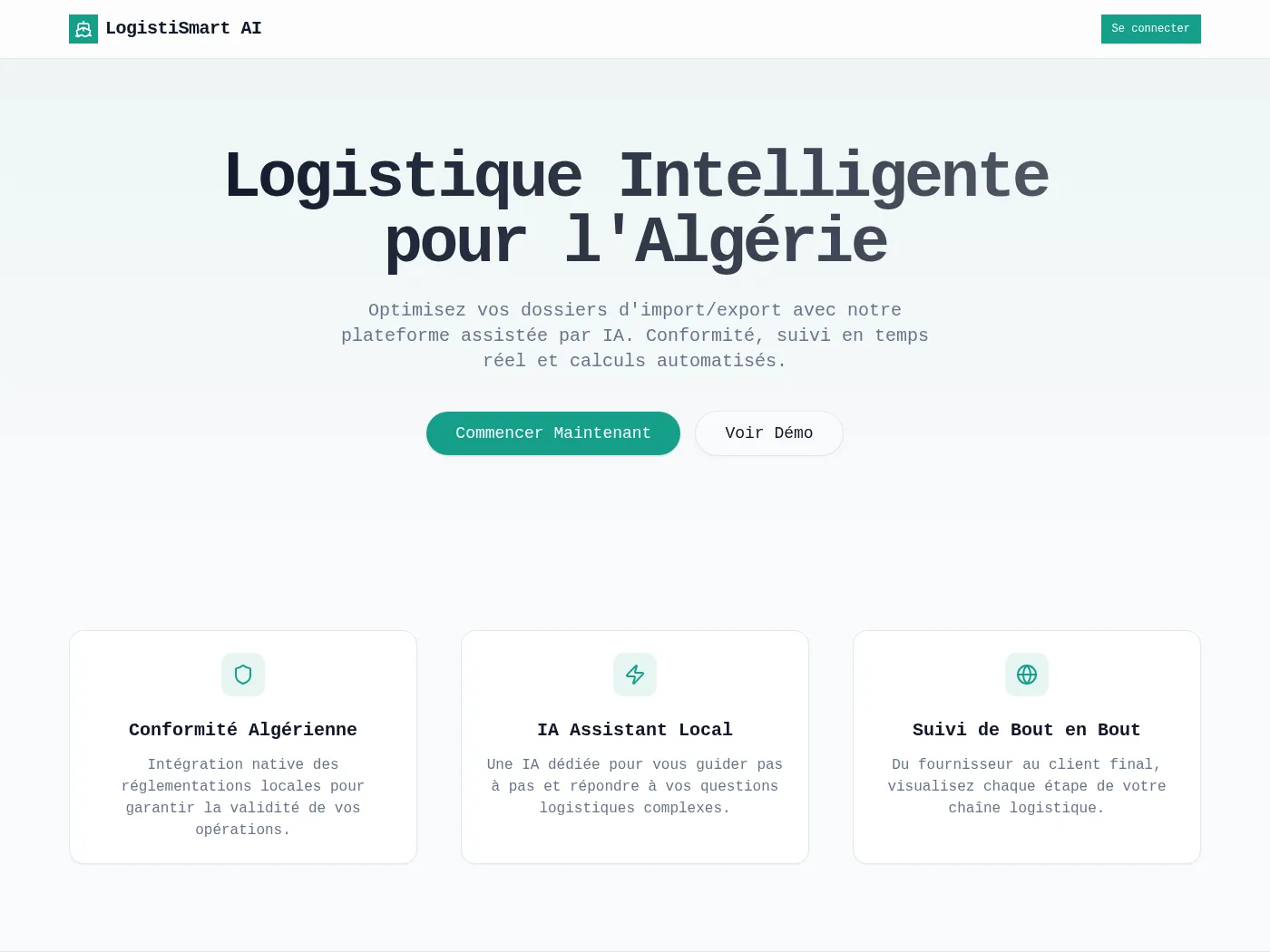 LogistiSmart AI Dashboard