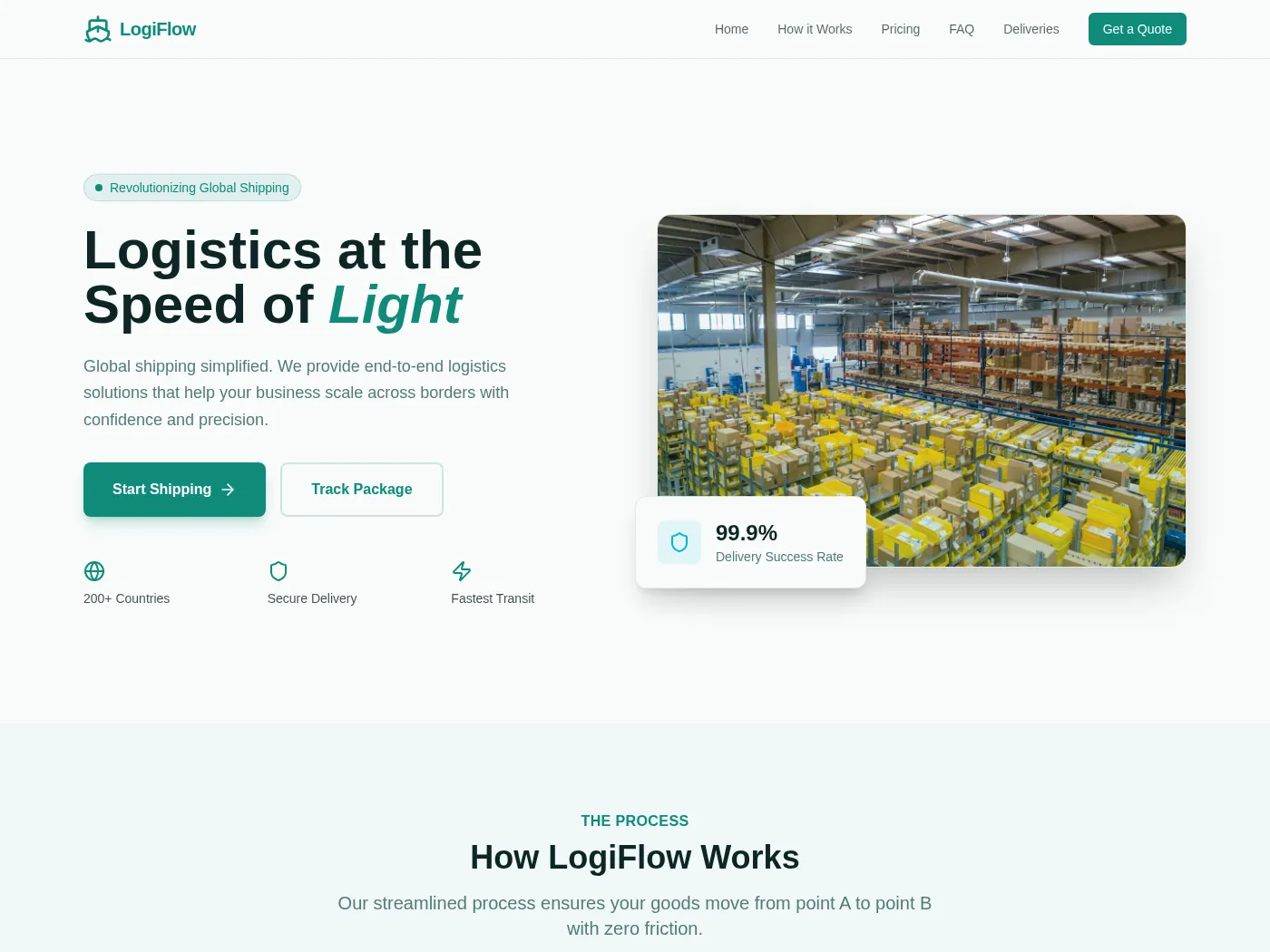 LogiFlow Landing Page