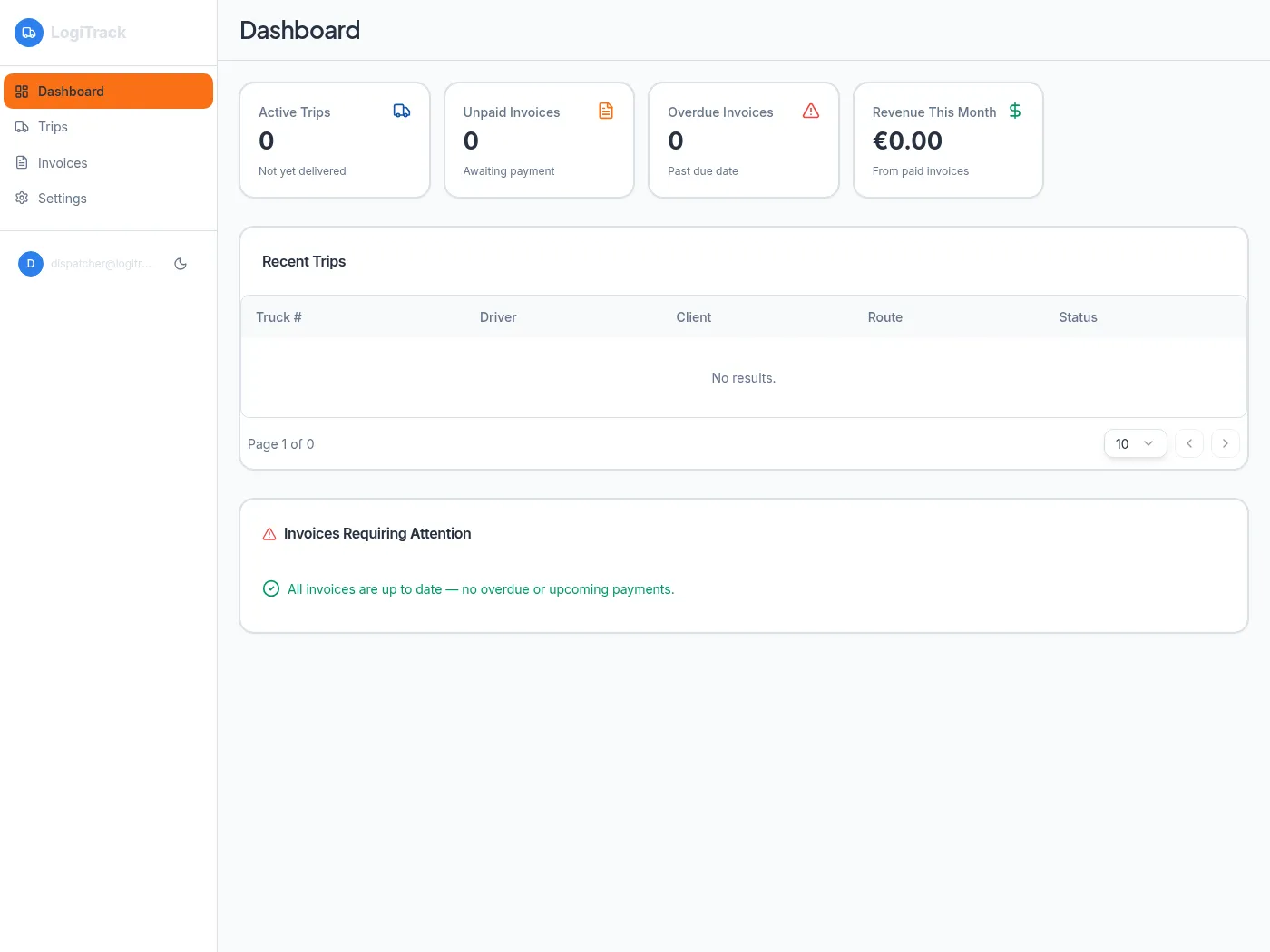 LogiTrack Dashboard