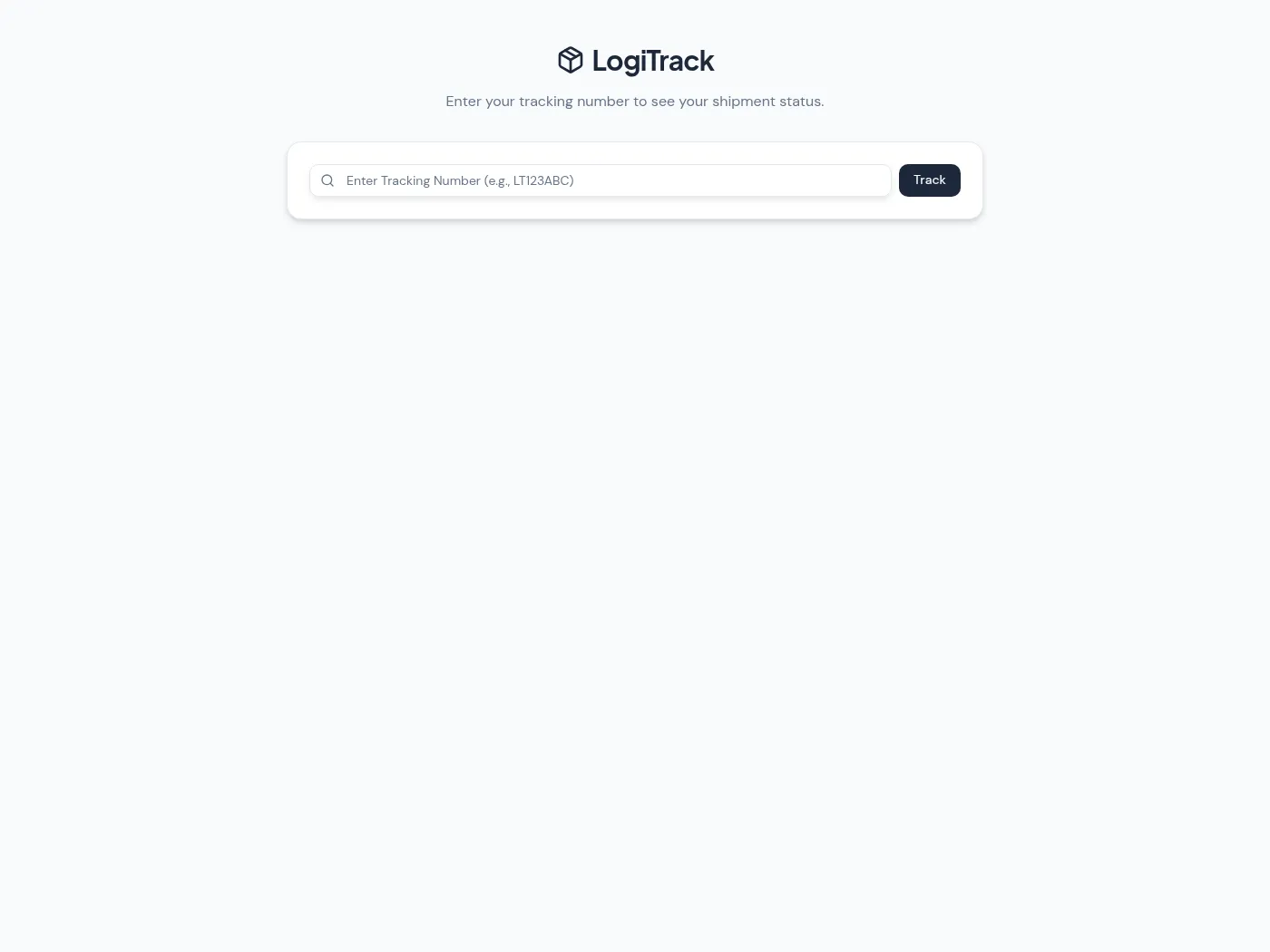 LogiTrack Admin Dashboard