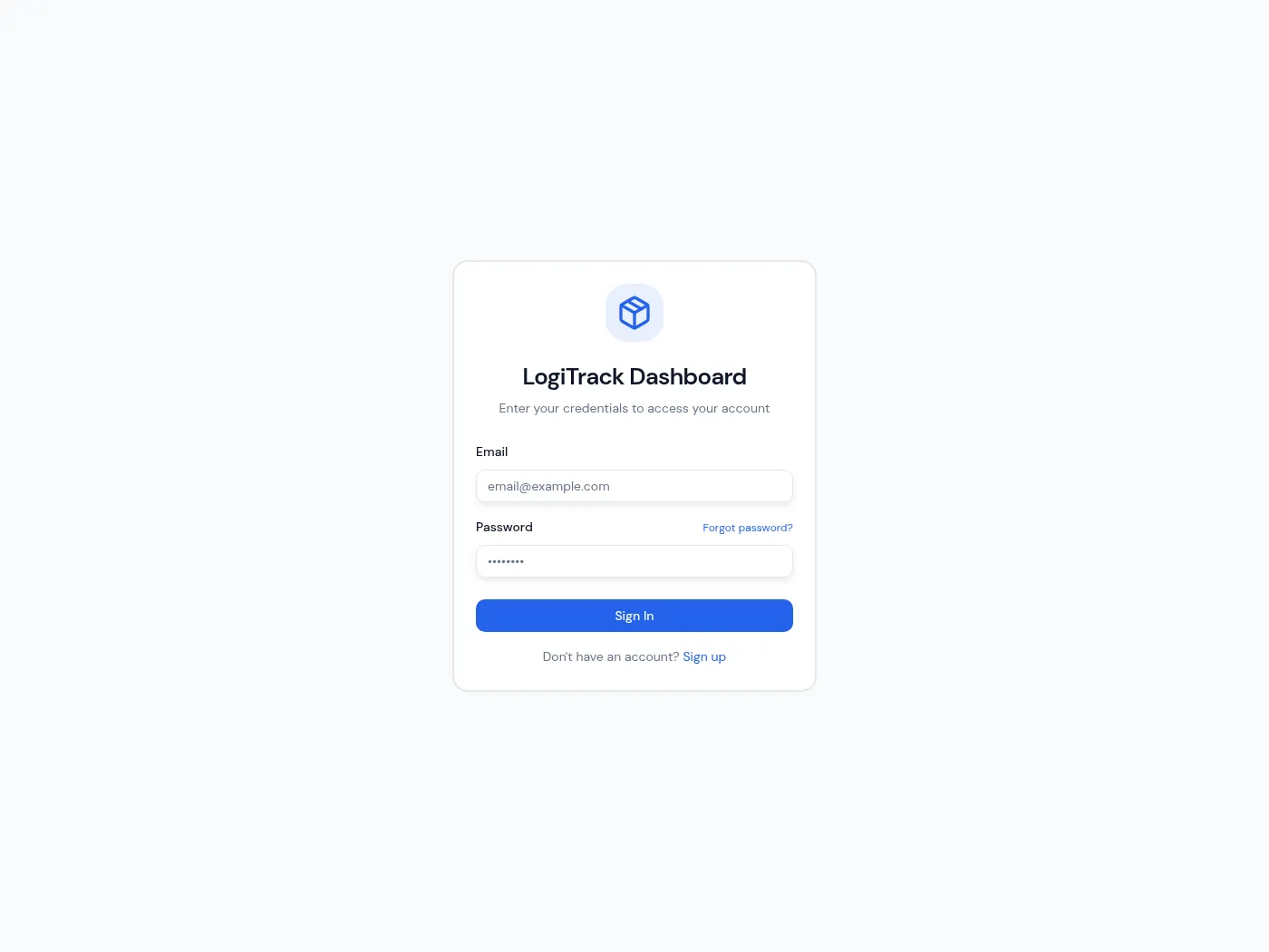 LogiTrack Dashboard