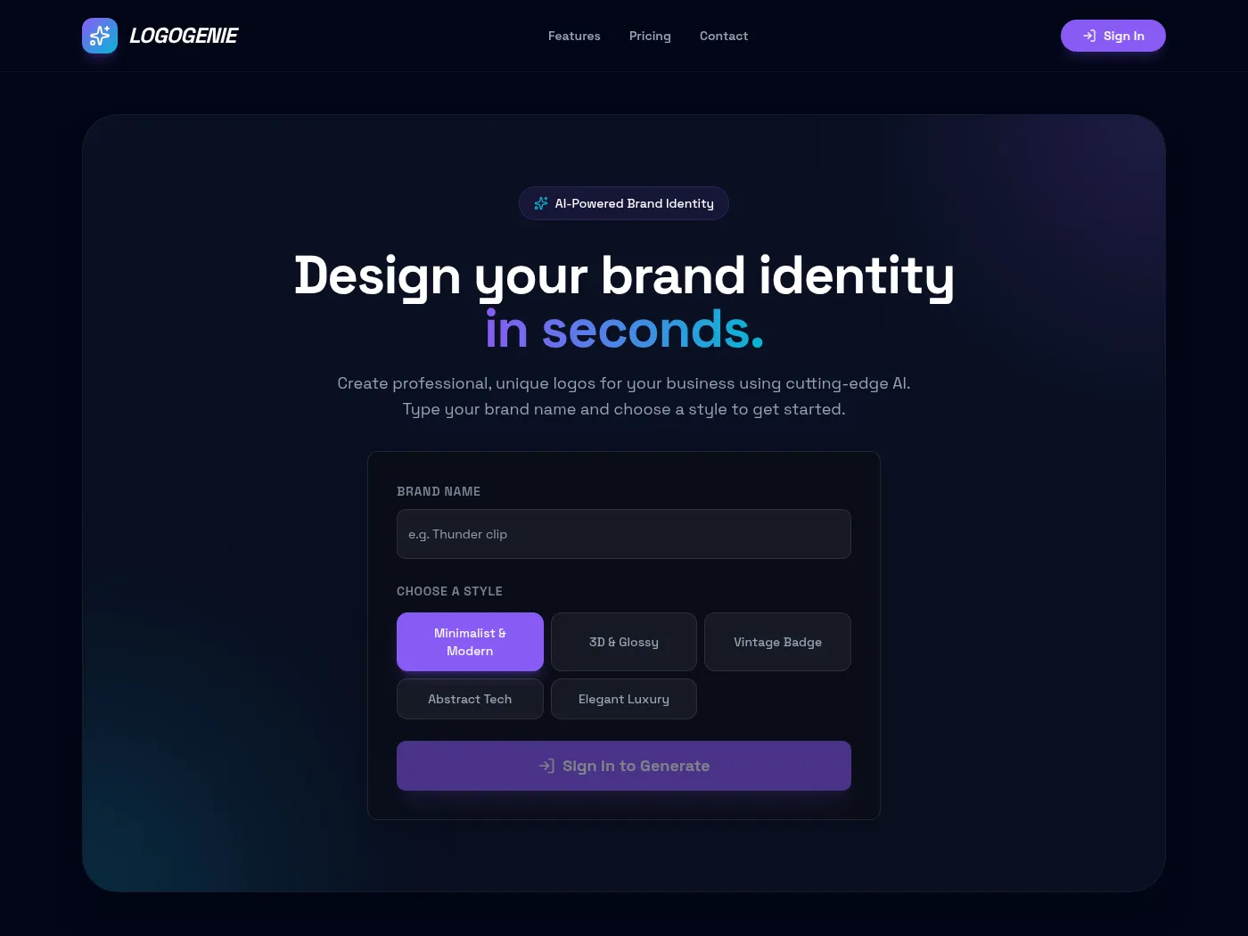 LogoGenie Tool