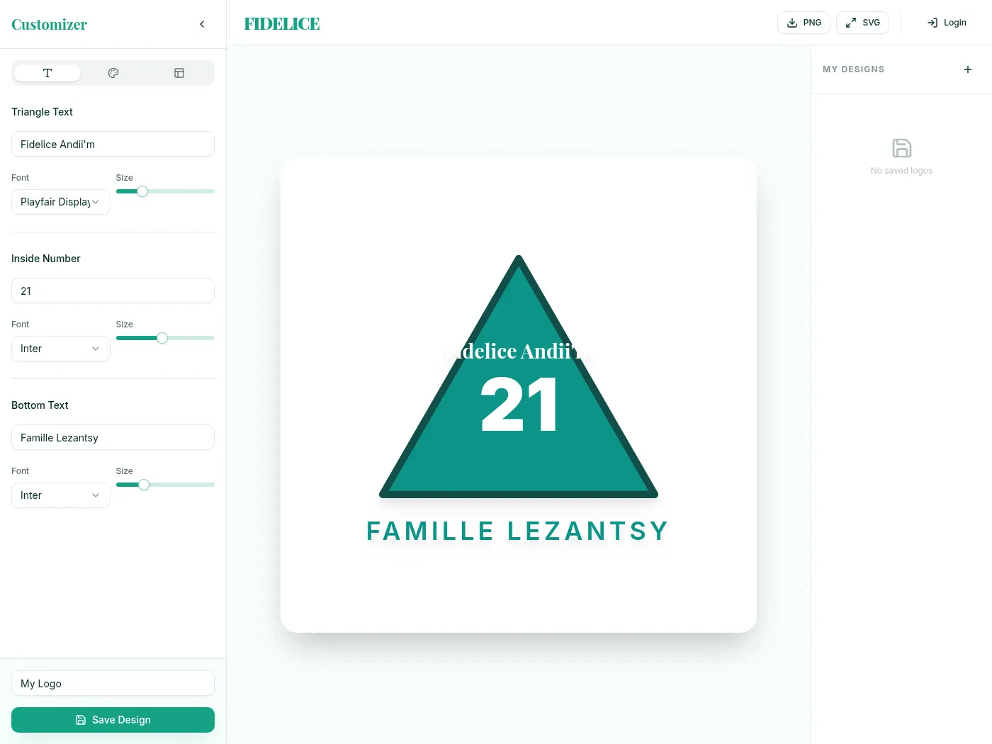 Fidelice Triangle Logo Maker