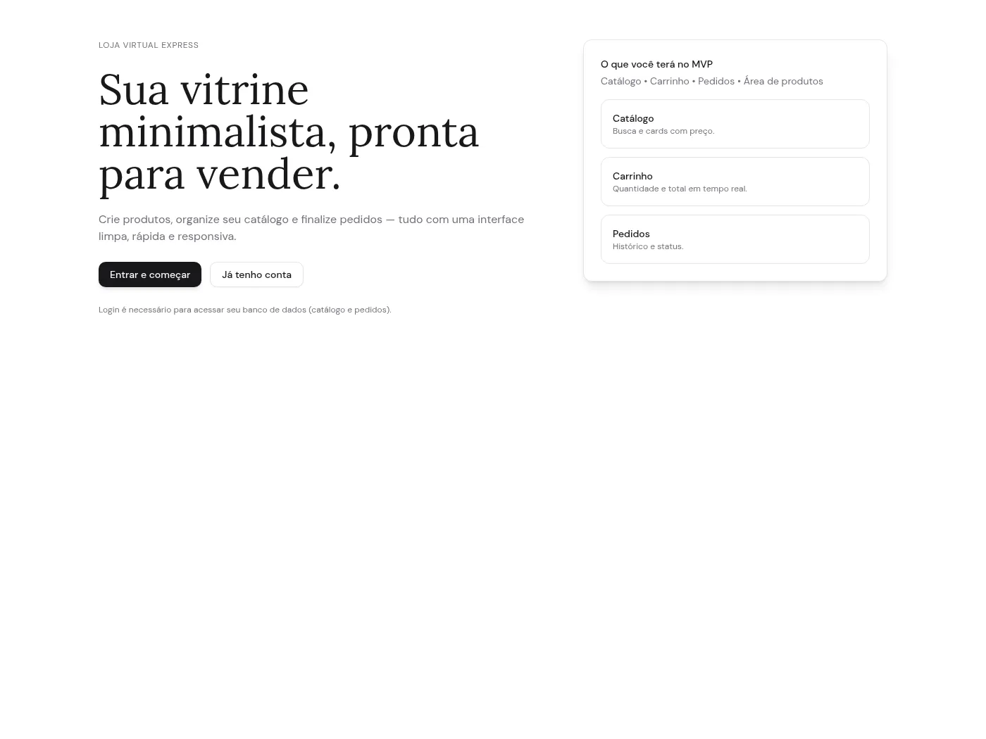 Loja Virtual Express