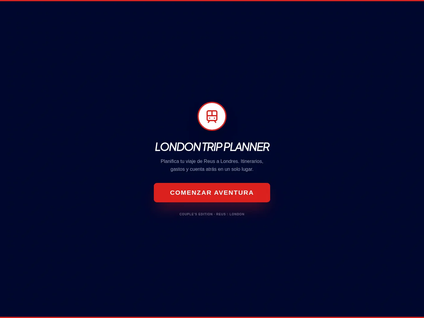 London Couples Trip Planner