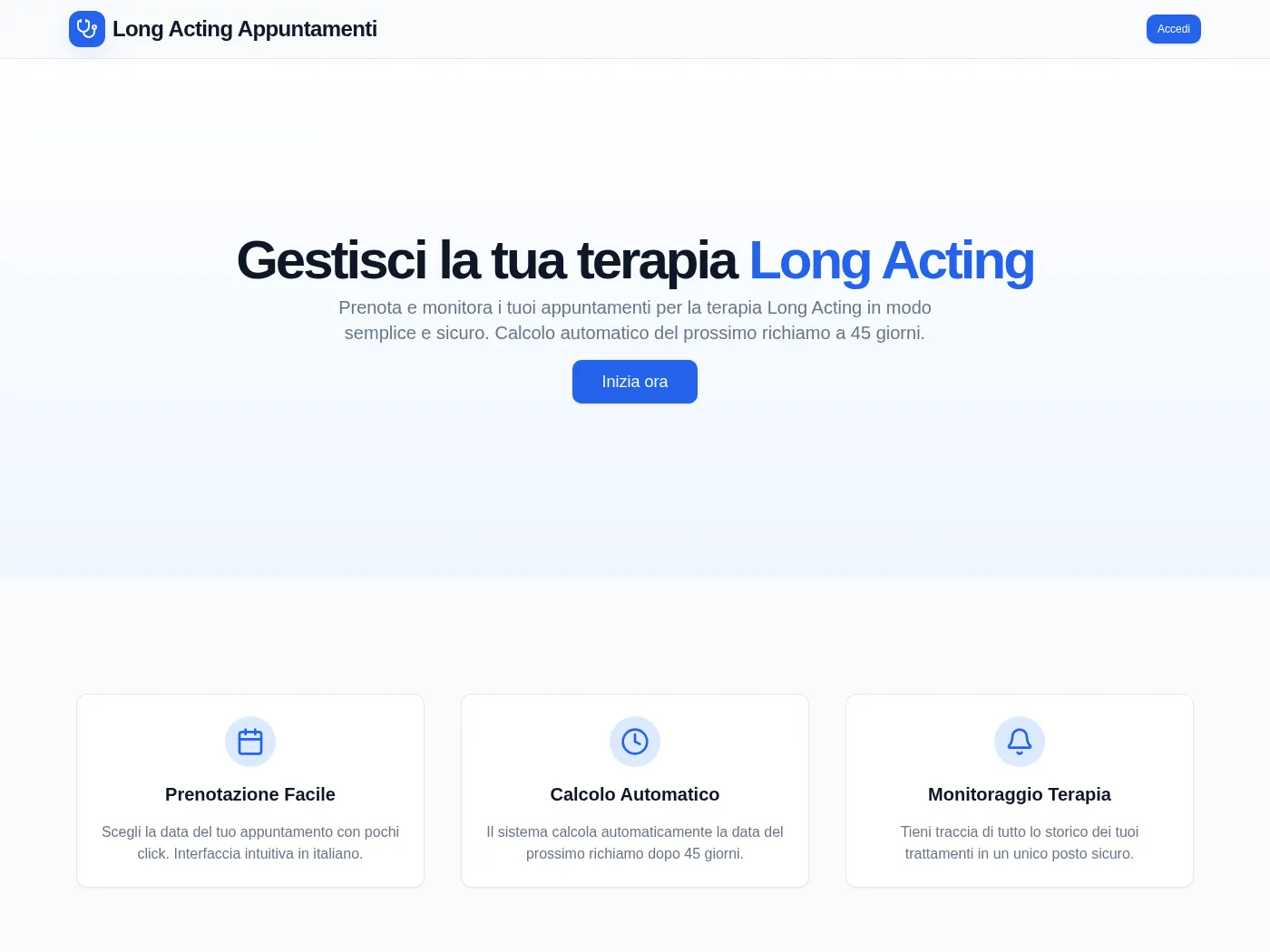 Long Acting Appuntamenti