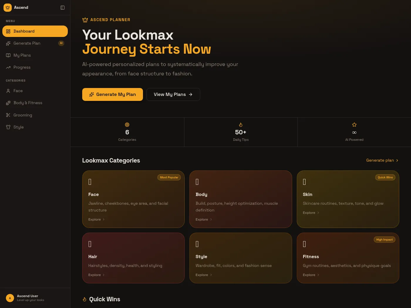 Ascend Lookmax Planner